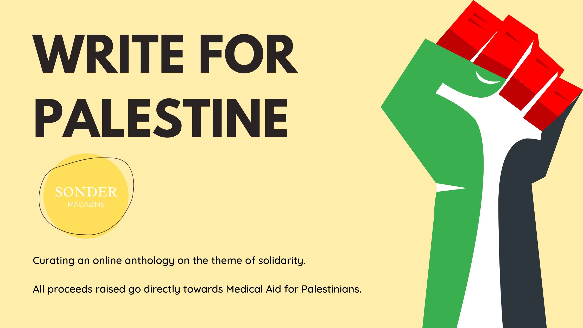 Write for Palestine - Sonder Magazine